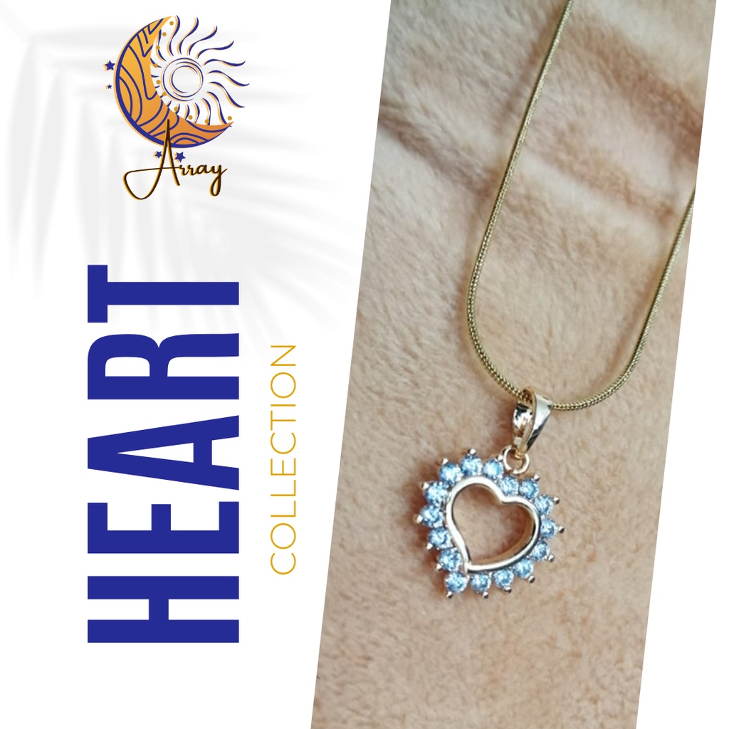 Array Collection: Heart Necklace Collection (7 Designs) | Shopee ...