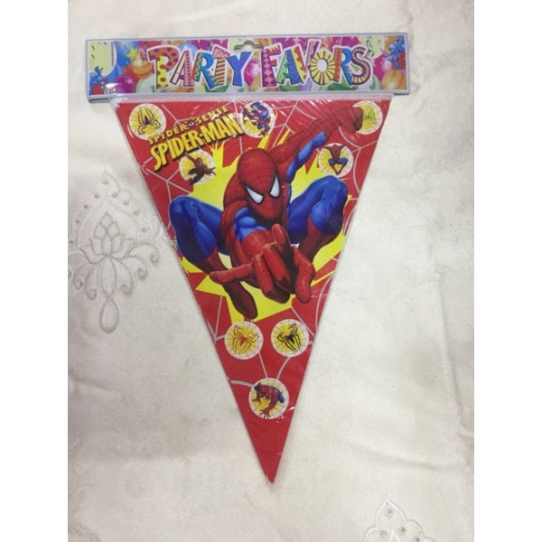 Spiderman Banderitas Flags Party Supplies Triangle | Shopee Philippines
