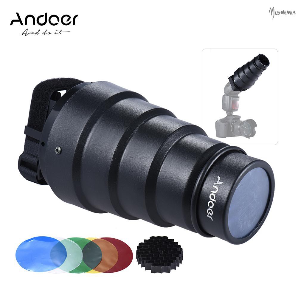 【Ready Stock】Andoer Conical Snoot Light Modifier w/ 50 Degree Honeycomb ...