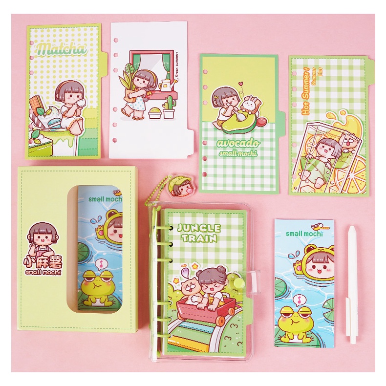 PVC A6 Binder Amazing Cartoon Cute Handbook Notebook with stickers ...