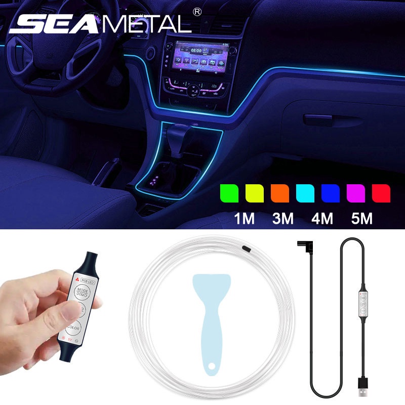 SEAMETAL 12V Car LED Strip Auto Atmosphere Light Decorative Lamp ...