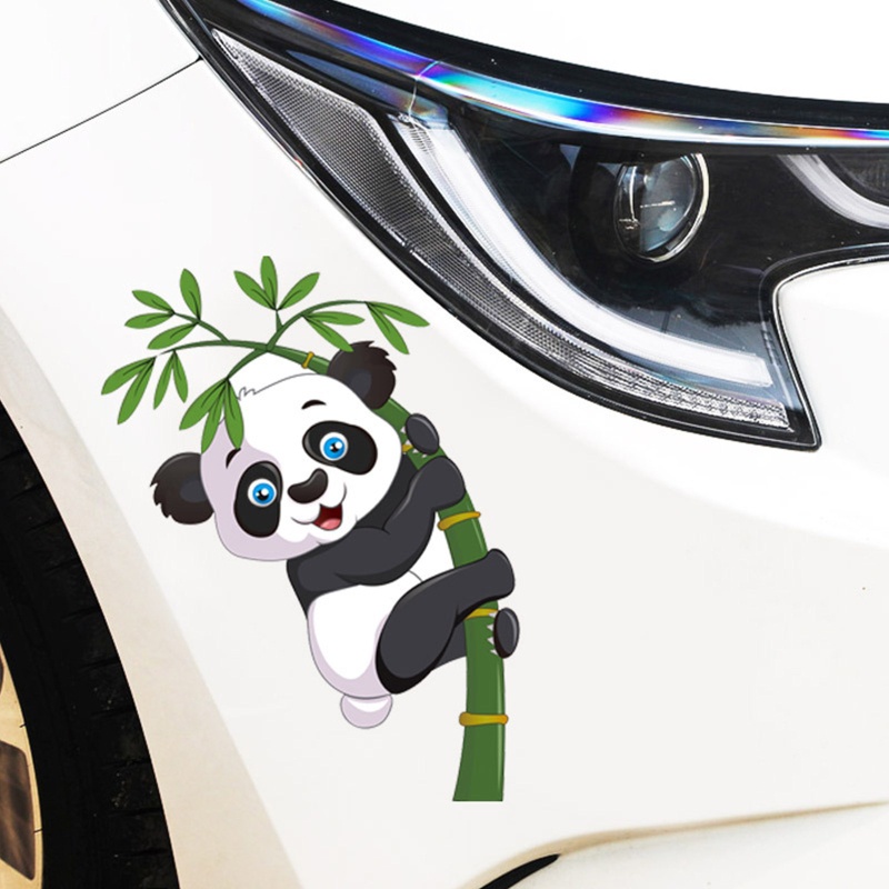 EDB* Car Panda +Bamboo Decals Automotive Window Surface Home Wall ...