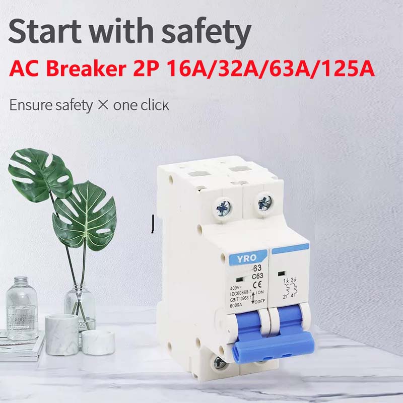 AC Breaker 2P 16A/32A/63A/125A electrical MCB panels AC Series Breaker ...