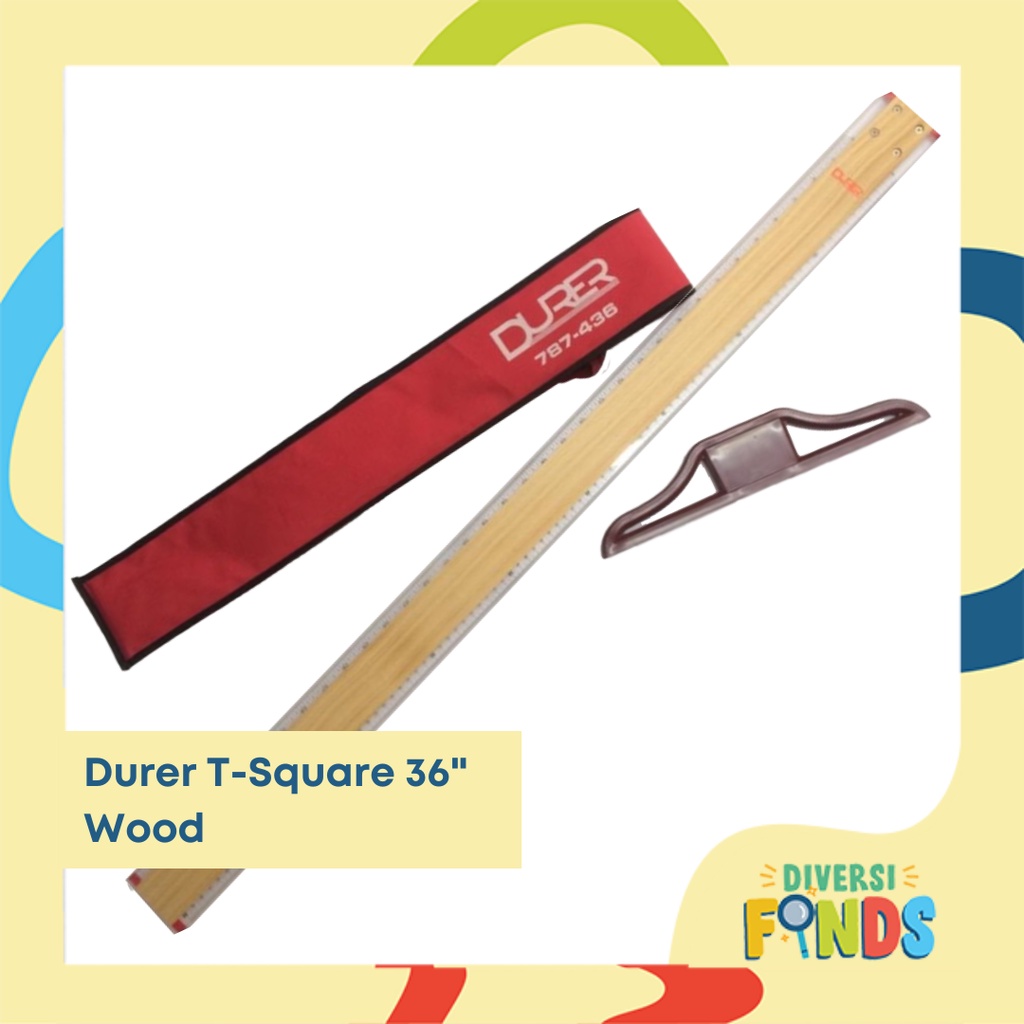 DURER (Previously Rotring) T-Square Wood or Acrylic - 24" or 36"- WITH ...