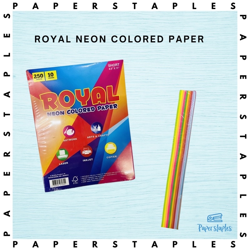 Royal Colored Paper Assorted (250pcs) | Shopee Philippines