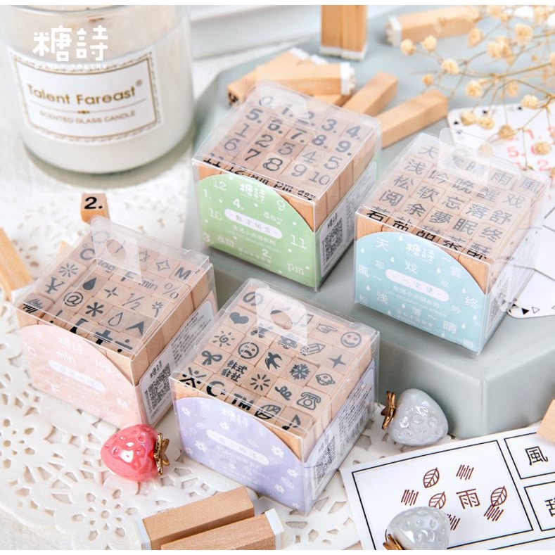 Mini Rubber Stamp Set 25pcs | Shopee Philippines