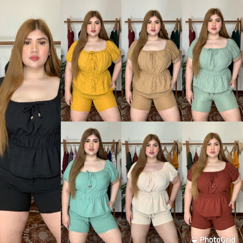 PLUS SIZE : WENDY SET | Shopee Philippines