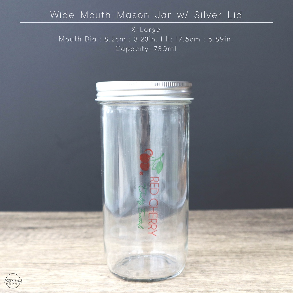 Wide Mouth Mason Glass Jar | Shopee Philippines