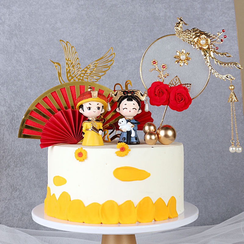 Chinese Style Mother Day Baking Cake Decoration Queen Empress Doll ...