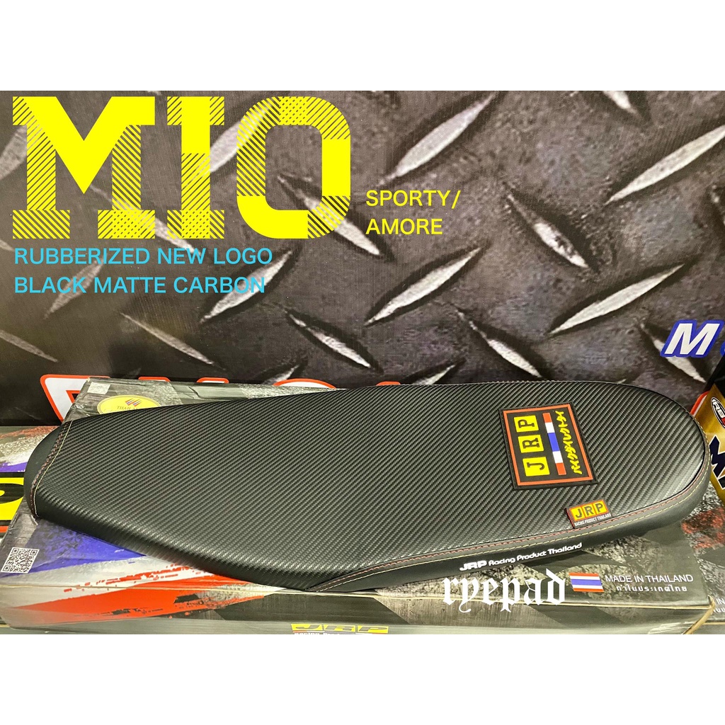 JRP FLAT SEAT ASSEMBLY - MIO SPORTY/AMORE - RUBBERIZE NEW LOGO, BLACK ...