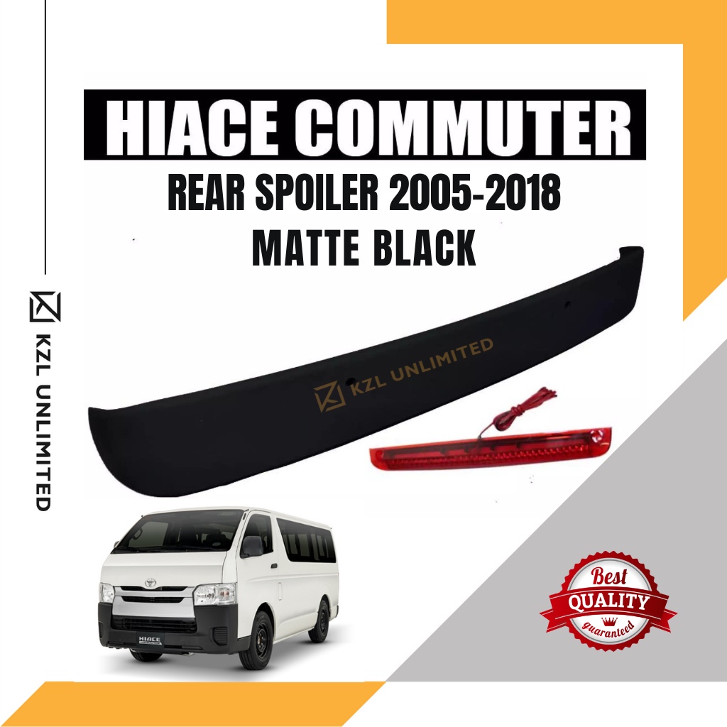 Rear Spoiler for Toyota HiAce Commuter 2005-2018 ABS Plastic Matte ...