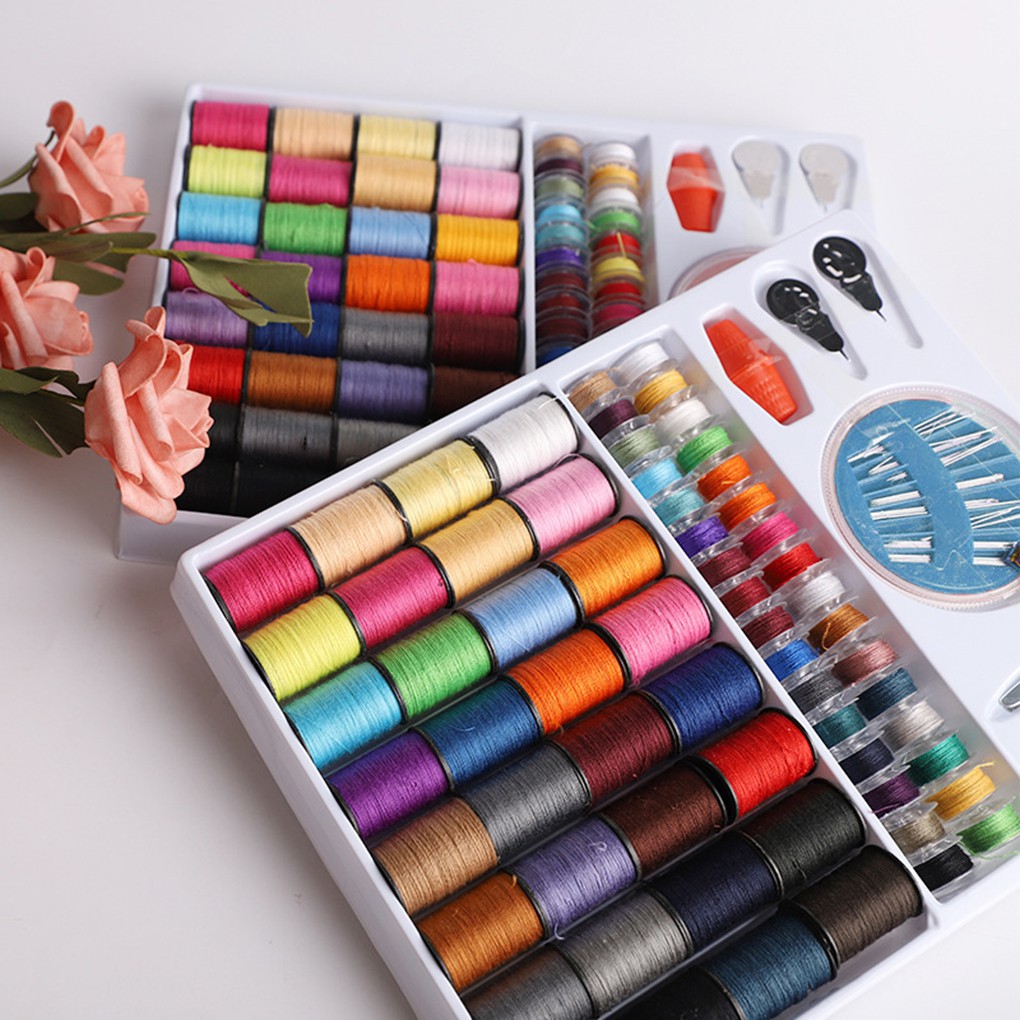 64Spools Assorted Colors Sewing Threads Set Sewing Tools Kit CHSG ...