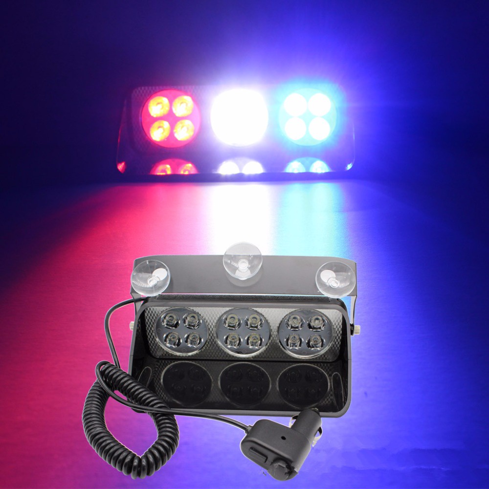 Car Police Fireman Truck Emergency Flasher Fog Lamp 24W 12 Led ...