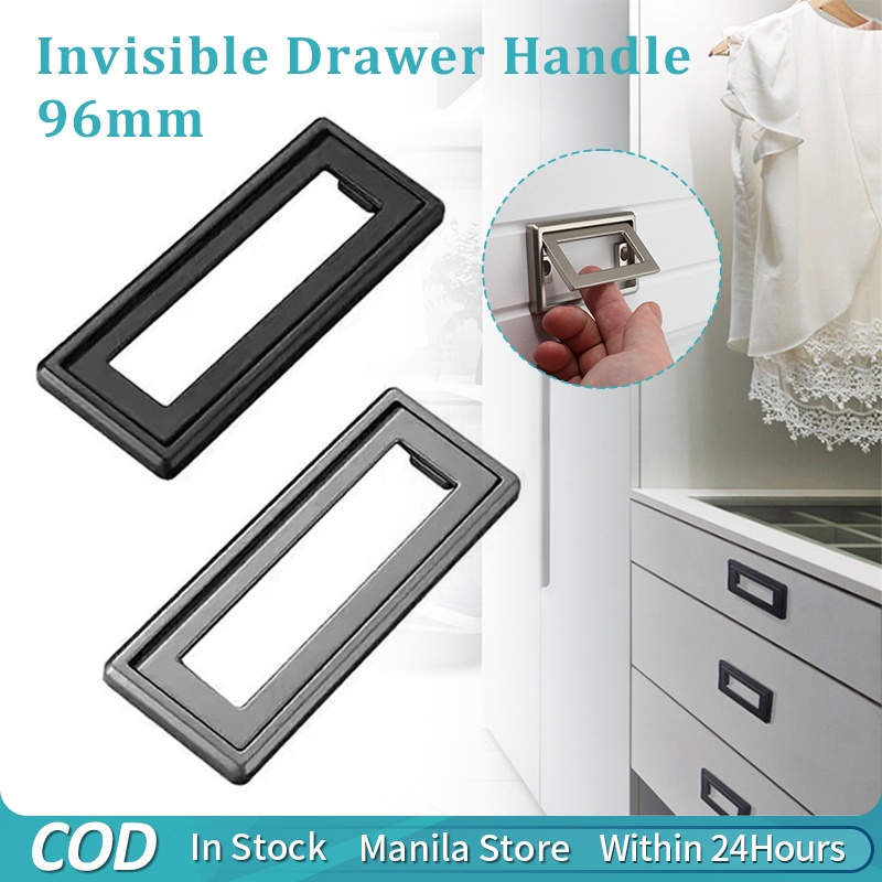 Flush Pull Handle Invisible Flip Drawer Handle Furniture Grip Cabinet ...