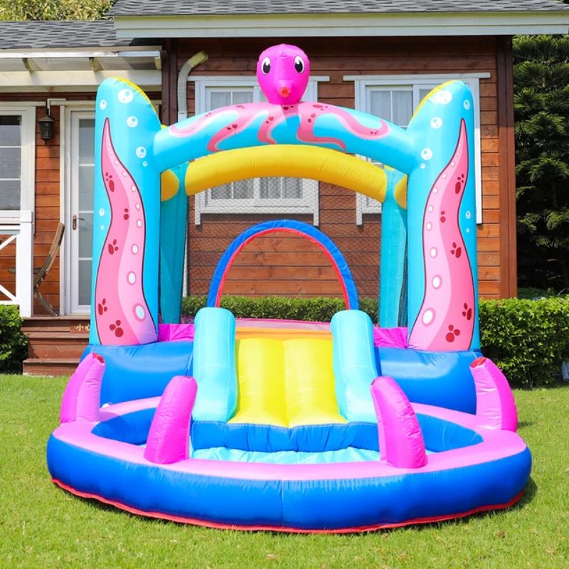 [COD] 63104 Octopus water sliding slide bouncing pool | Shopee Philippines