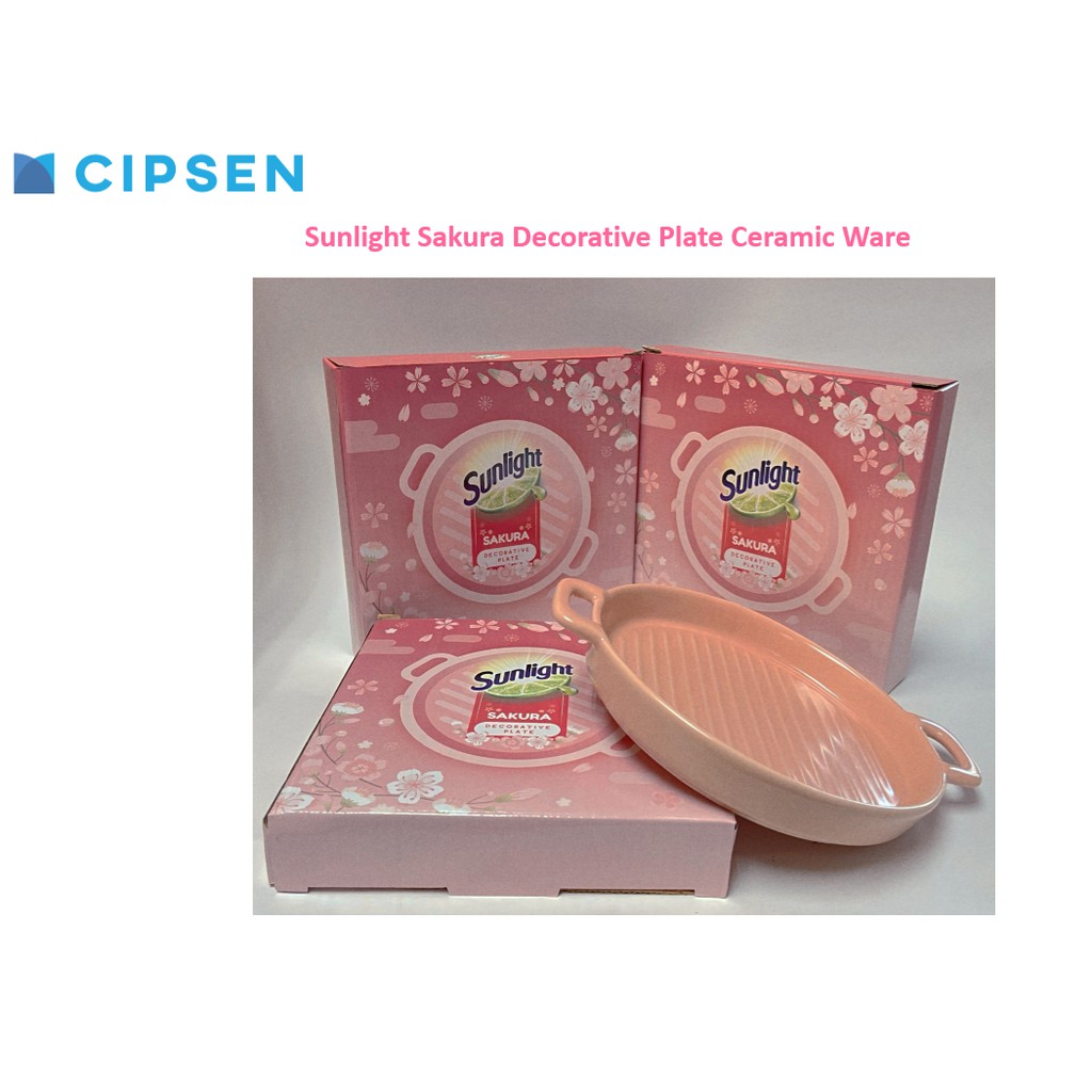 Sunlight Sakura Decorative Plate Ceramicware Non Return | Shopee ...