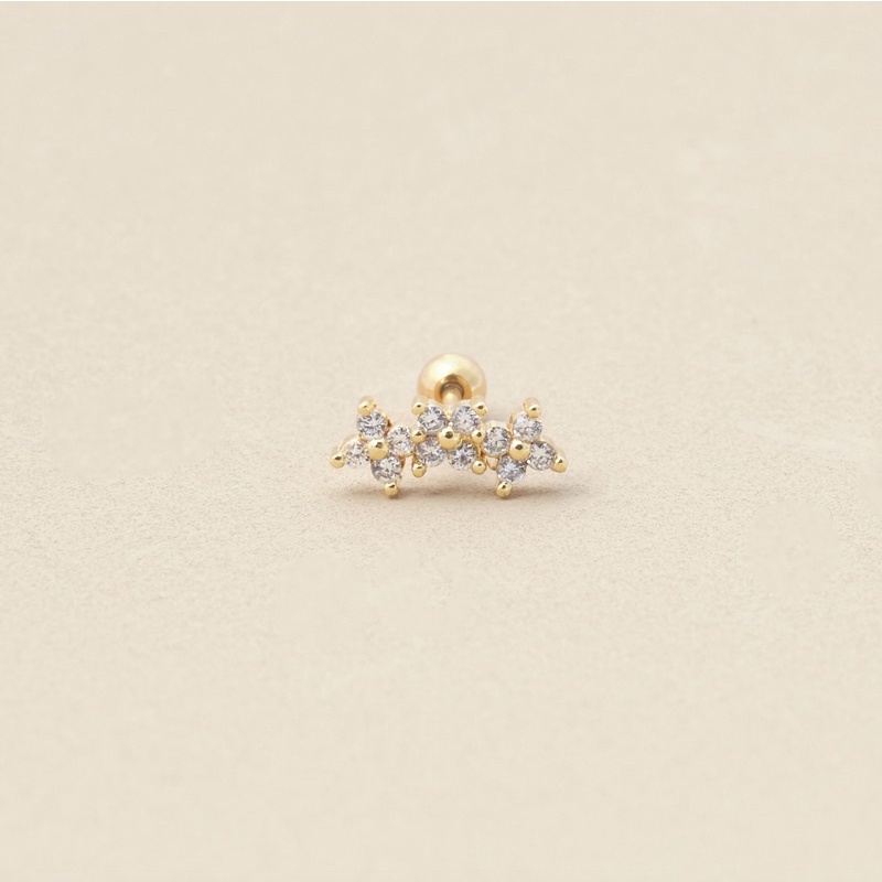 Callie Stainless Steel Aria Zirconia Stud Piercing [SOLD PER PIECE ...