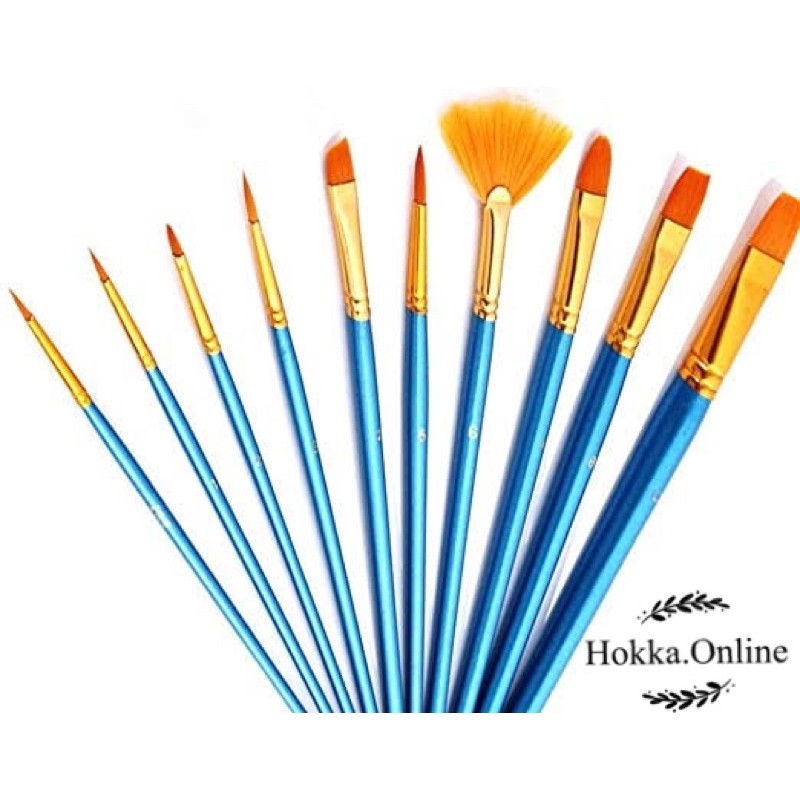 HOKKA Premium 10PCS Artist Brush Set w/ Fan Type | Shopee Philippines