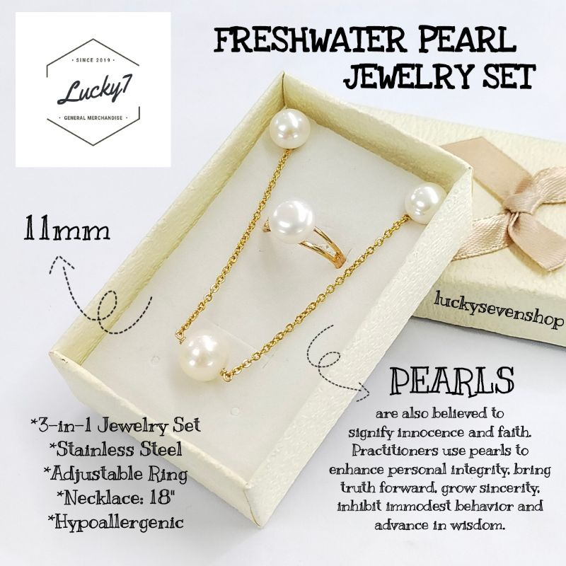 COD Genuine Palawan Freshwater Pearl Jewelry Set | Shopee Philippines