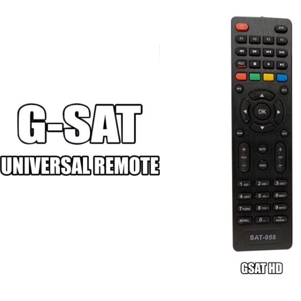 GSAT-058 HD and GSAT Pinoy Gpinoy Remote Control Universal Replacement ...