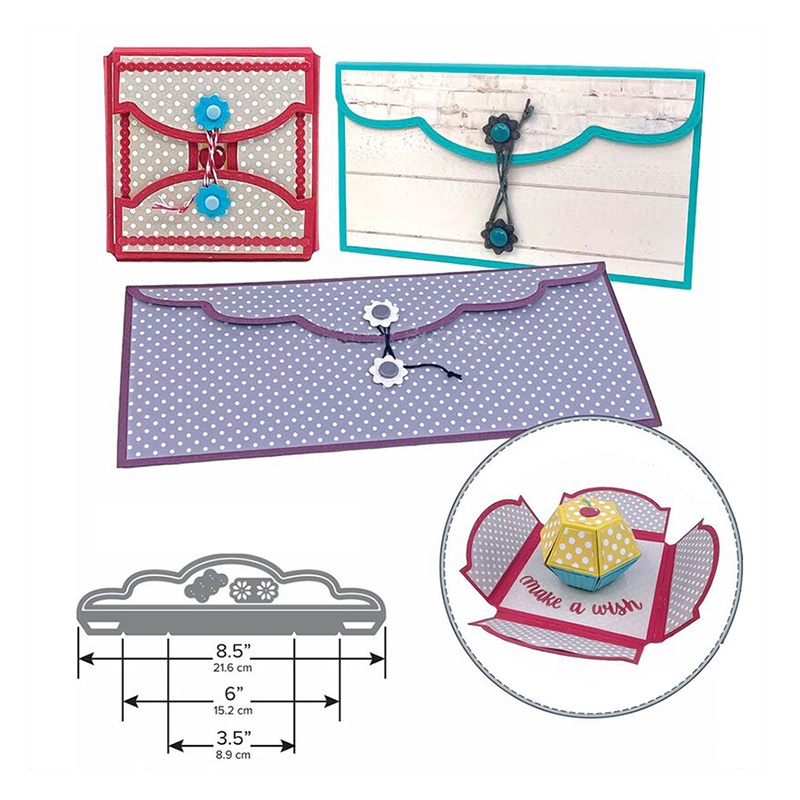 Long Flap and Closure Cutting Dies Carbon Steel Stencil for DIY ...