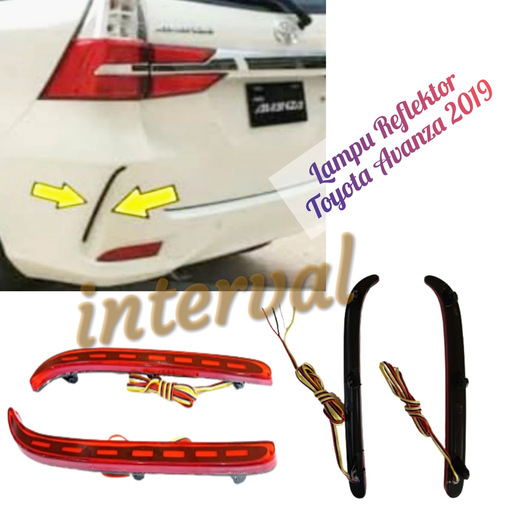Toyota All New Avanza 2019 Rear Bumper Reflector Light Standing Model ...