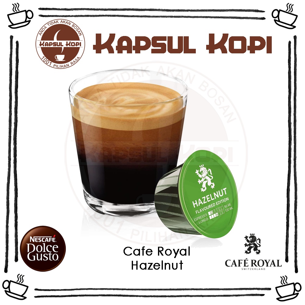 Cafe Royal Hazelnut Retail Capsule Nescafe Dolce Gusto Import Coffee ...