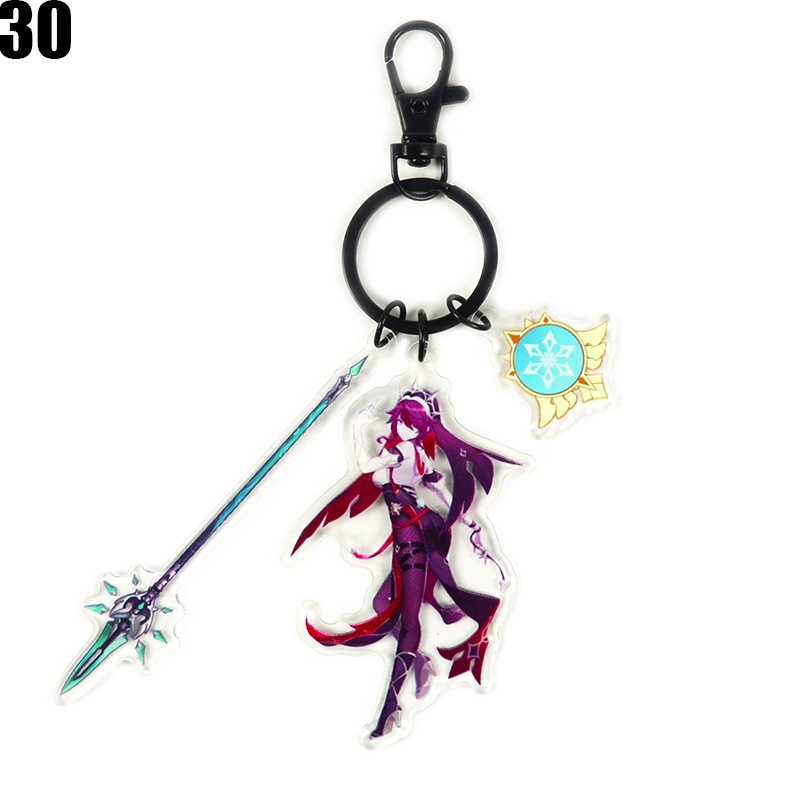 3 in 1 Genshin Impact Keychain Furina Wriothesley Character 3 in1 ...