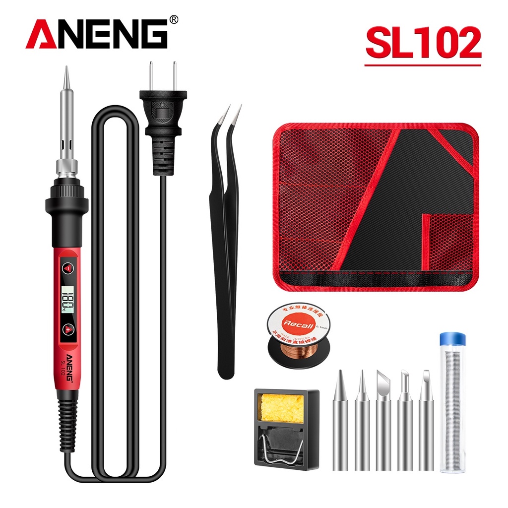 Aneng Sl102 60W Digital Electric Soldering Iron Kit Adjustable ...