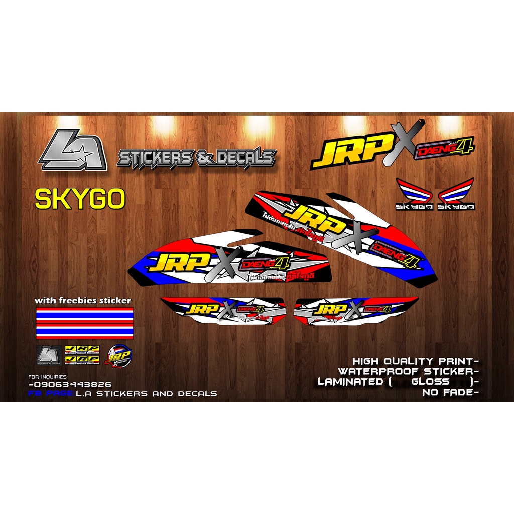 SKYGO 125/175 TANK JRP X DAENG STOCK DECAL CUSTOMIZED (TANK AND ENGINE ...