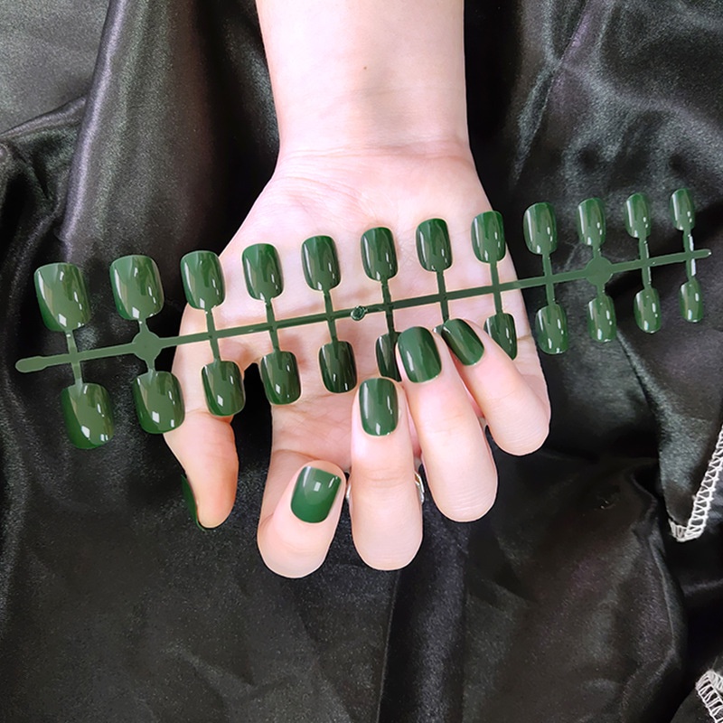 【With Glue + COD】24pcs Nail Art Fake Nail Sticker/Fake Nail Glue/Fake ...