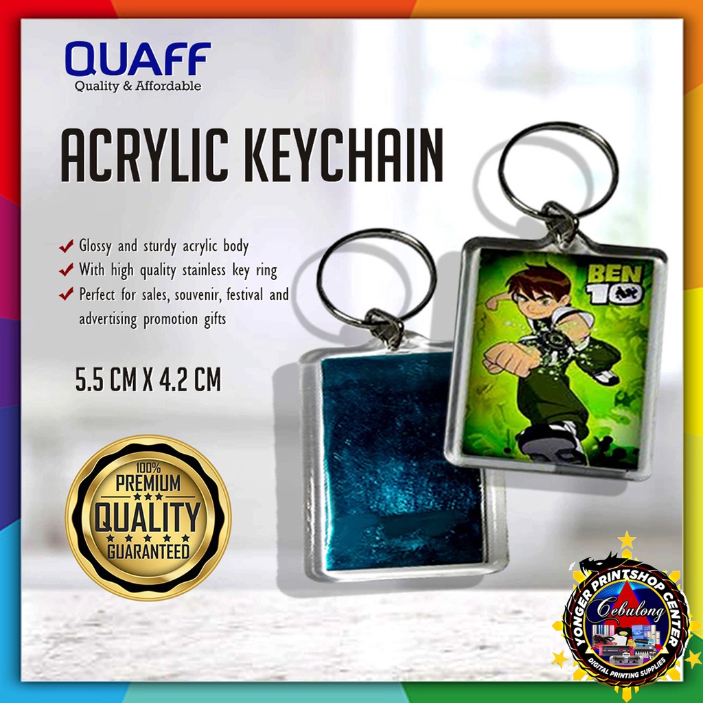 ACRYLIC KEYCHAINS PHOTO INSERT 100PCS /PACK | Shopee Philippines