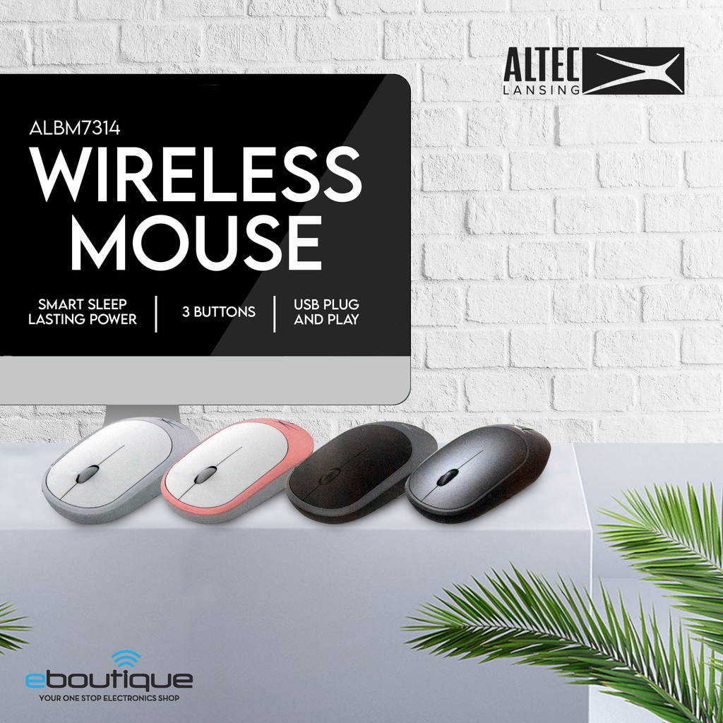 Altec Lansing Wireless Mouse For Laptop Computer (Albm7314) | Shopee ...