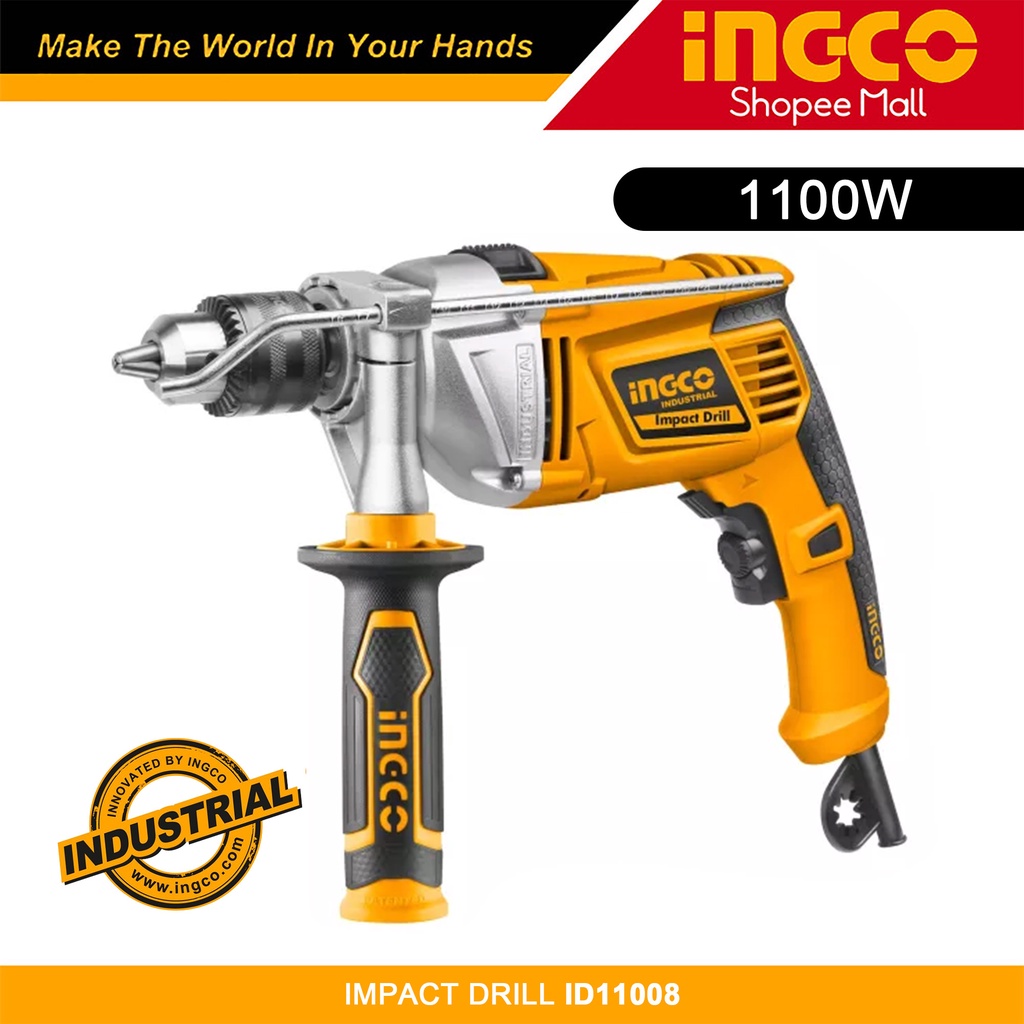 Ingco 1100W 13mm Impact Drill Electric Hammer Drill Function Variable ...