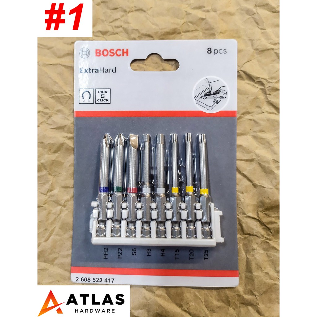 Bosch Pick and Click Screw bit & Drill Bits Set & Magnetic impact ...