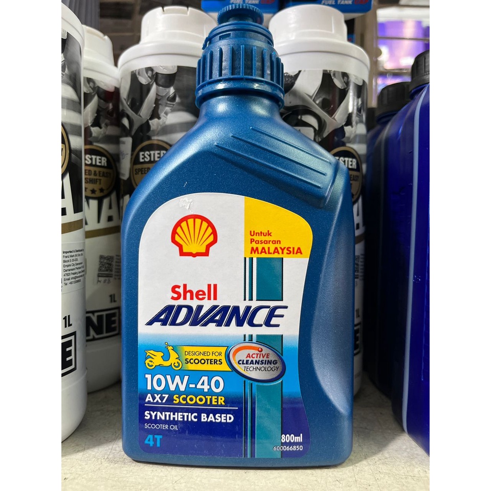 Shell Advance 10W40 Synthetic Based Scooter Oil 800Ml | Shopee Philippines