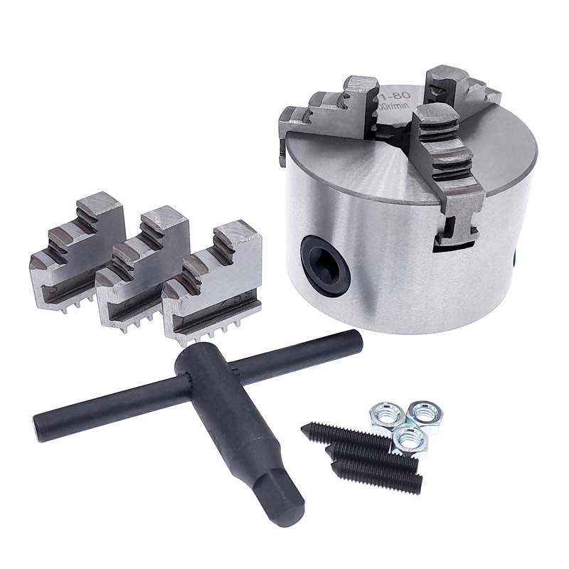 ＞1PCS K11-80 3 Jaws Manual Lathe Chuck With Turning Machine Tools ...