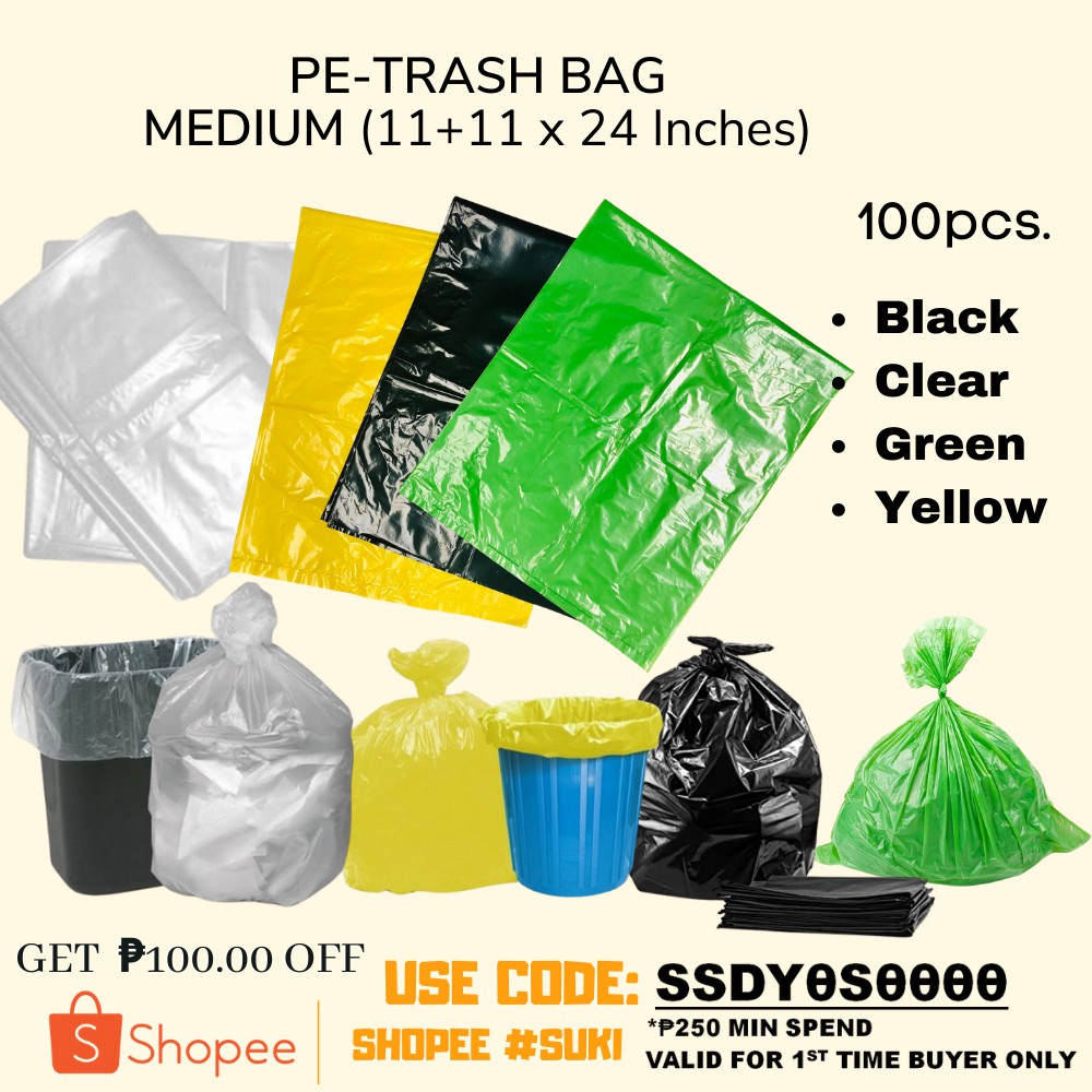 MEDIUM Garbage bag/Trash bag 100PCS | Shopee Philippines