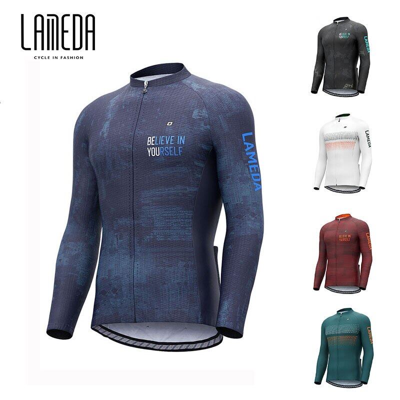 LAMEDA Spring Summer and Autumn Men's Cycling Clothes Road Mountain Bike Long Sleeve Top Cycling ...