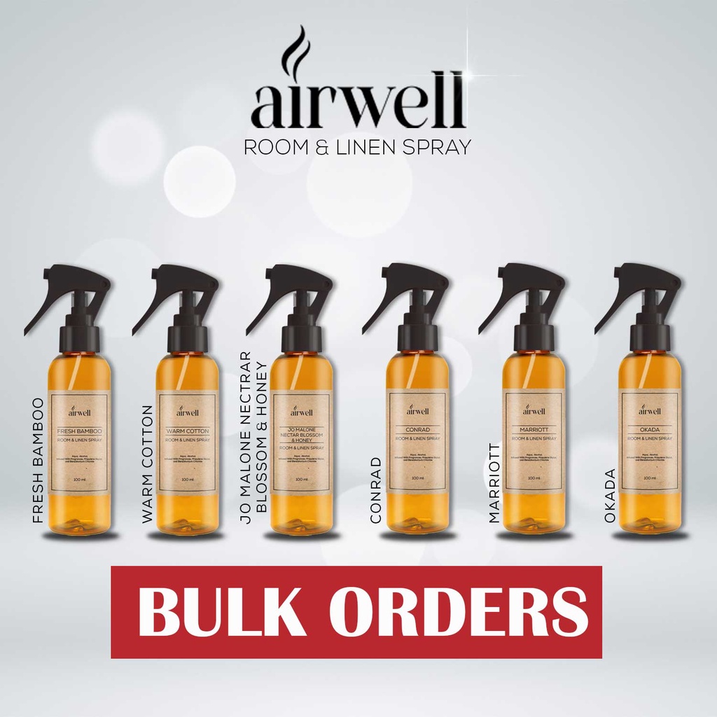 BULK ORDERS for Airwell Room Car Linen Spray (100ml) | Anti Bacterial ...