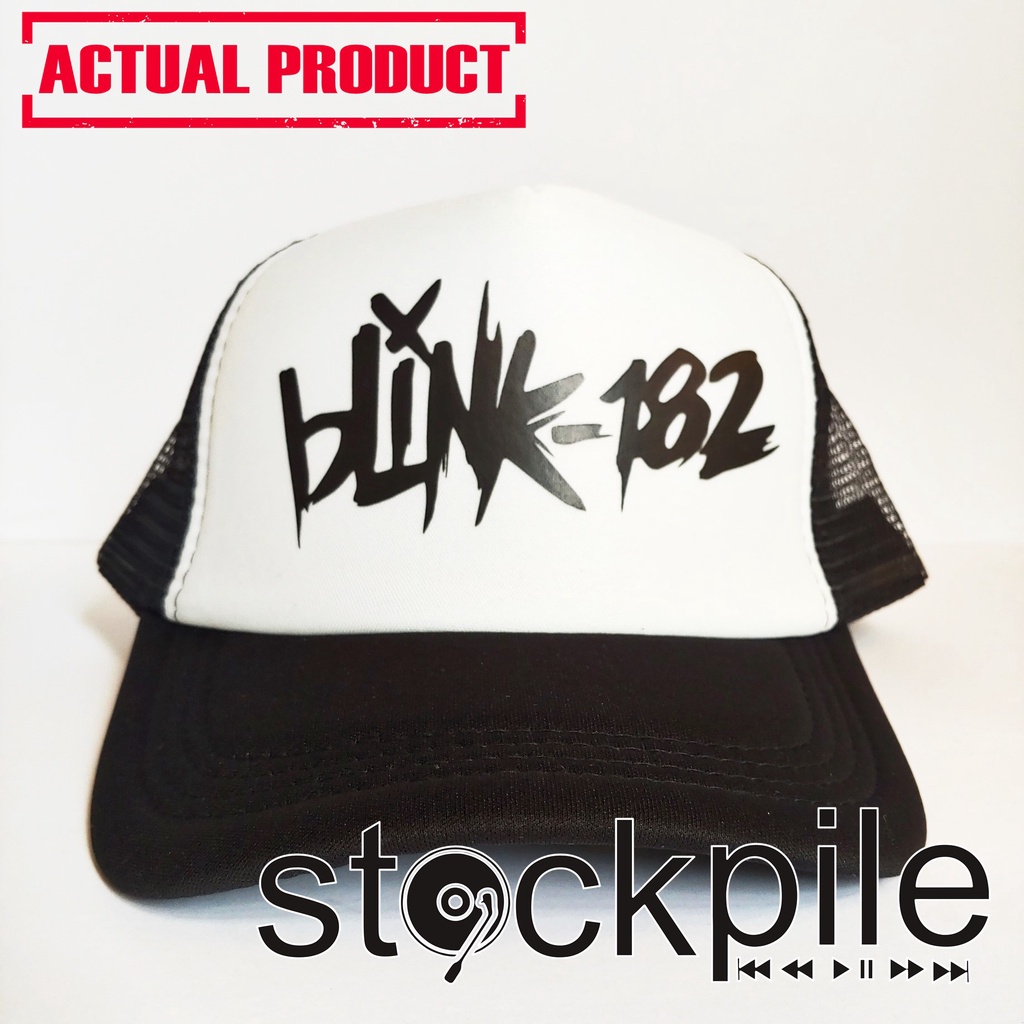 BLINK 182 BAND VINYL WHITE TRUCKER/NET CAP | Shopee Philippines