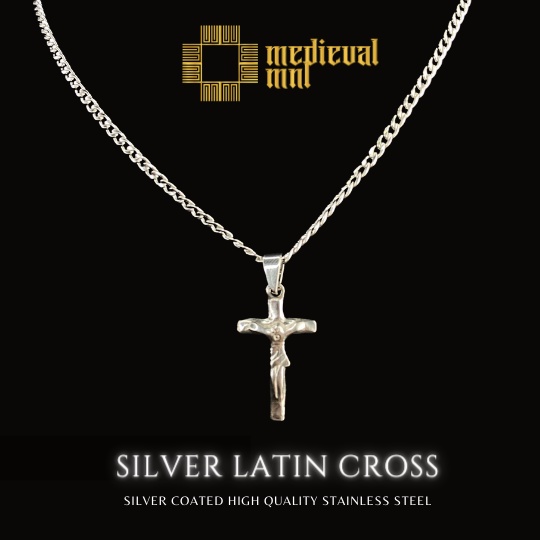 Premium Silver Latin Cross - MedievalMNL Premium Silver Plated ...