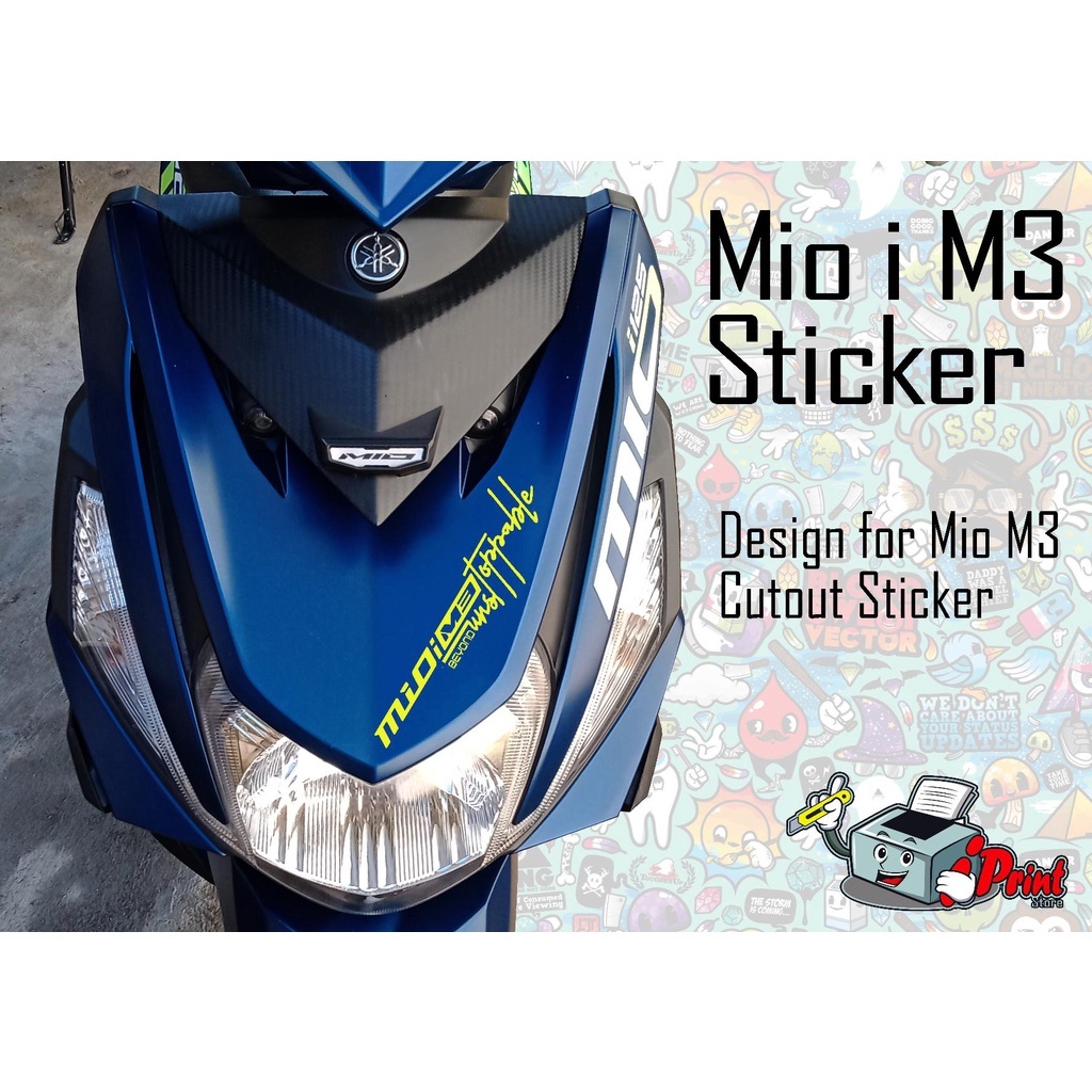 Yamaha Mio i 125, M3 Sticker - M3 Decals, Cut Out Sticker, Waterproof ...