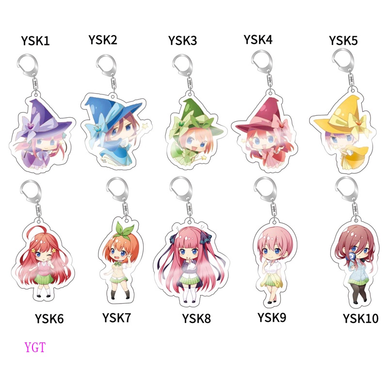 YGT Cute Anime The Quintessential Quintuplets Nakano Miku Keychain ...