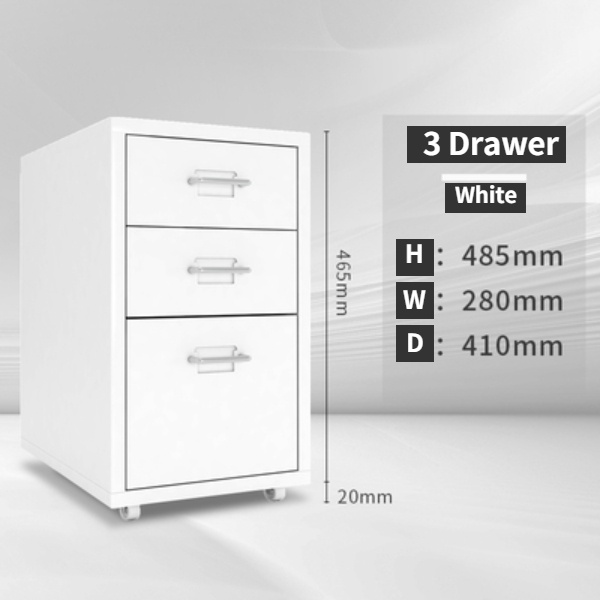 3/5/6 layers Metal drawer with lock Office drawer Metal Pedestal Drawer ...