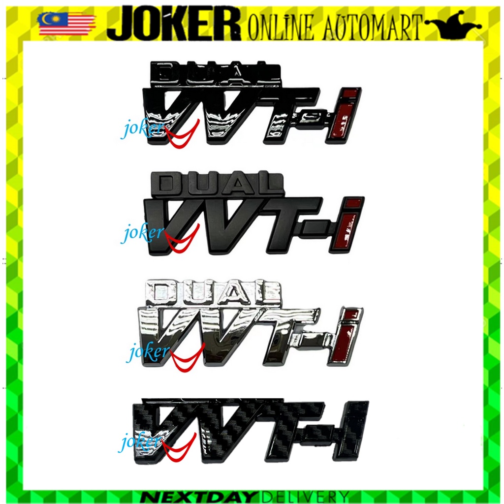 Car 3D DUAL VVT-i VVTi Logo Decal Sticker For PERODUA TOYOTA Car Body ...