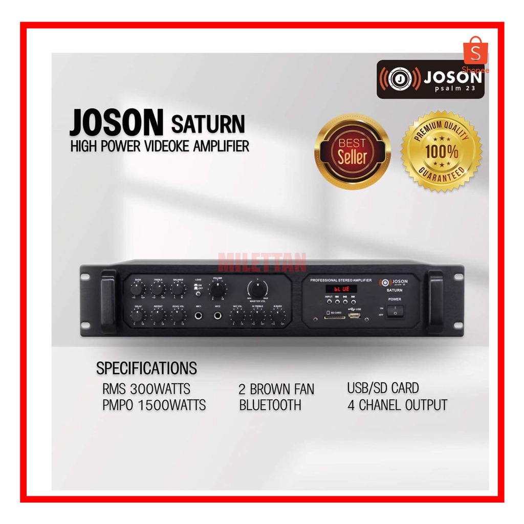 ORIGINAL JOSON SATURN VIDEOKE AMPLIFIER 1500 WATTS PMPO | Shopee ...