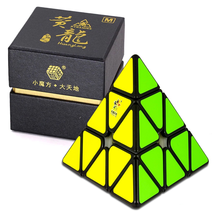 YuXin HuangLong M Pyraminx Magnetic Speed Magic Cube Black | Shopee ...