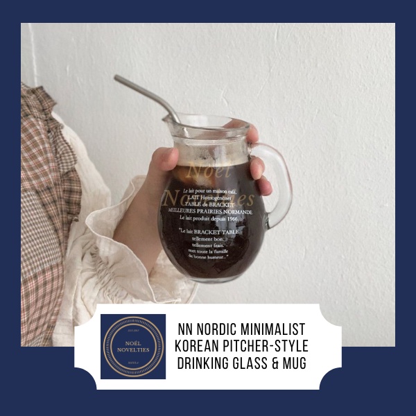 NN Nordic Minimalist Korean Aesthetic Pitcher-Style Drinking Glass ...