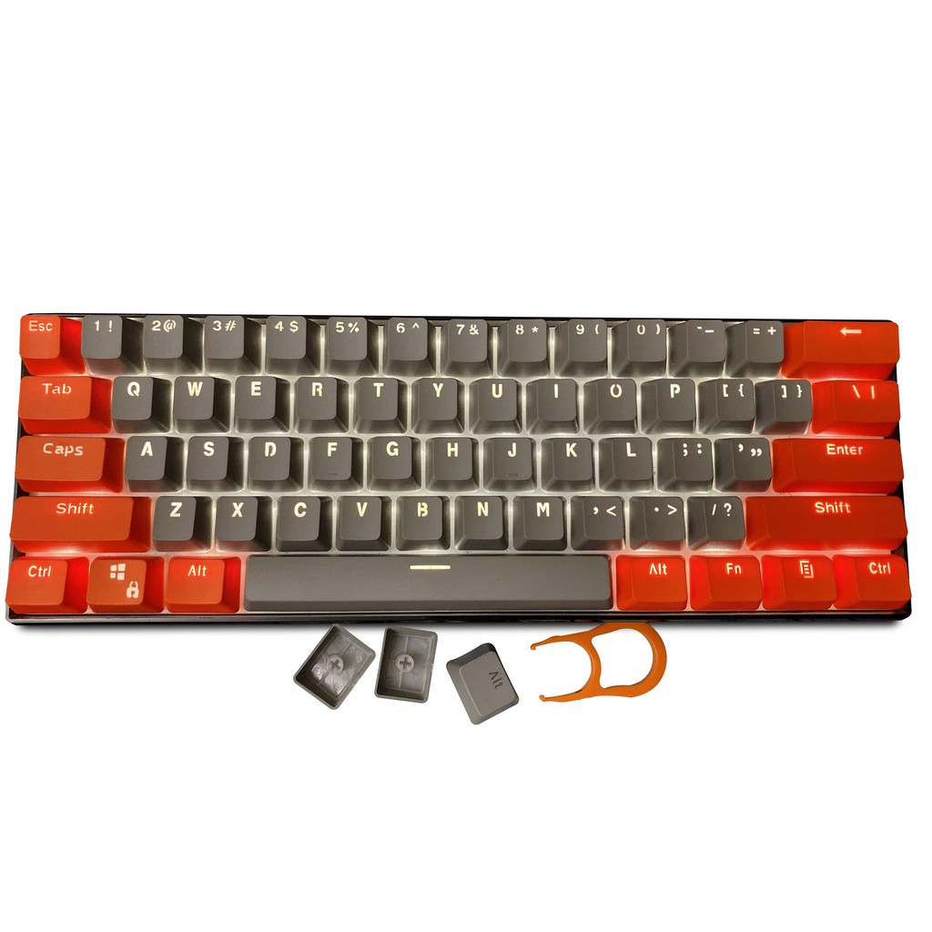 RK 61 Keycaps PBT Material OEM profile Backlit Two-Color Mechanical ...